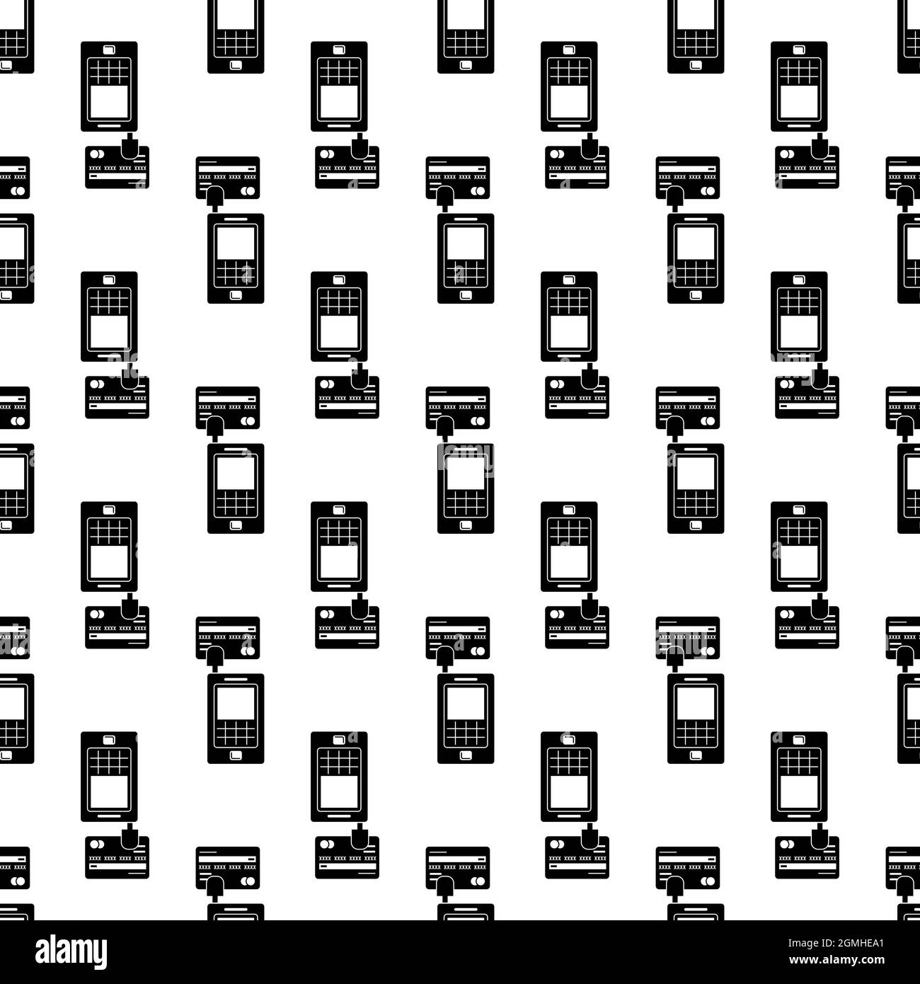 Credit card terminal pattern seamless background texture repeat wallpaper geometric vector Stock ...