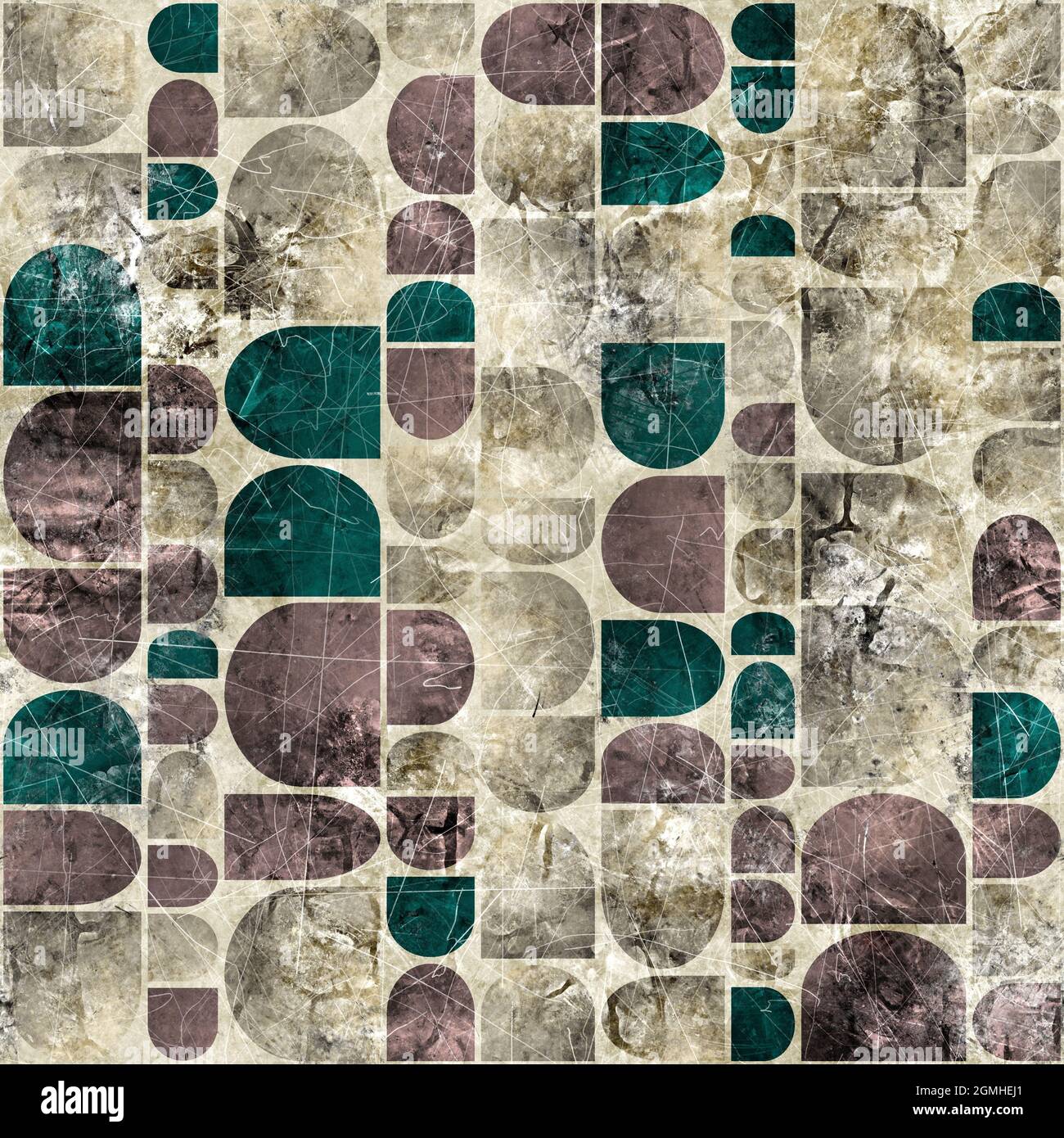 Seamless grungy abstract archway pattern design for print Stock Photo ...