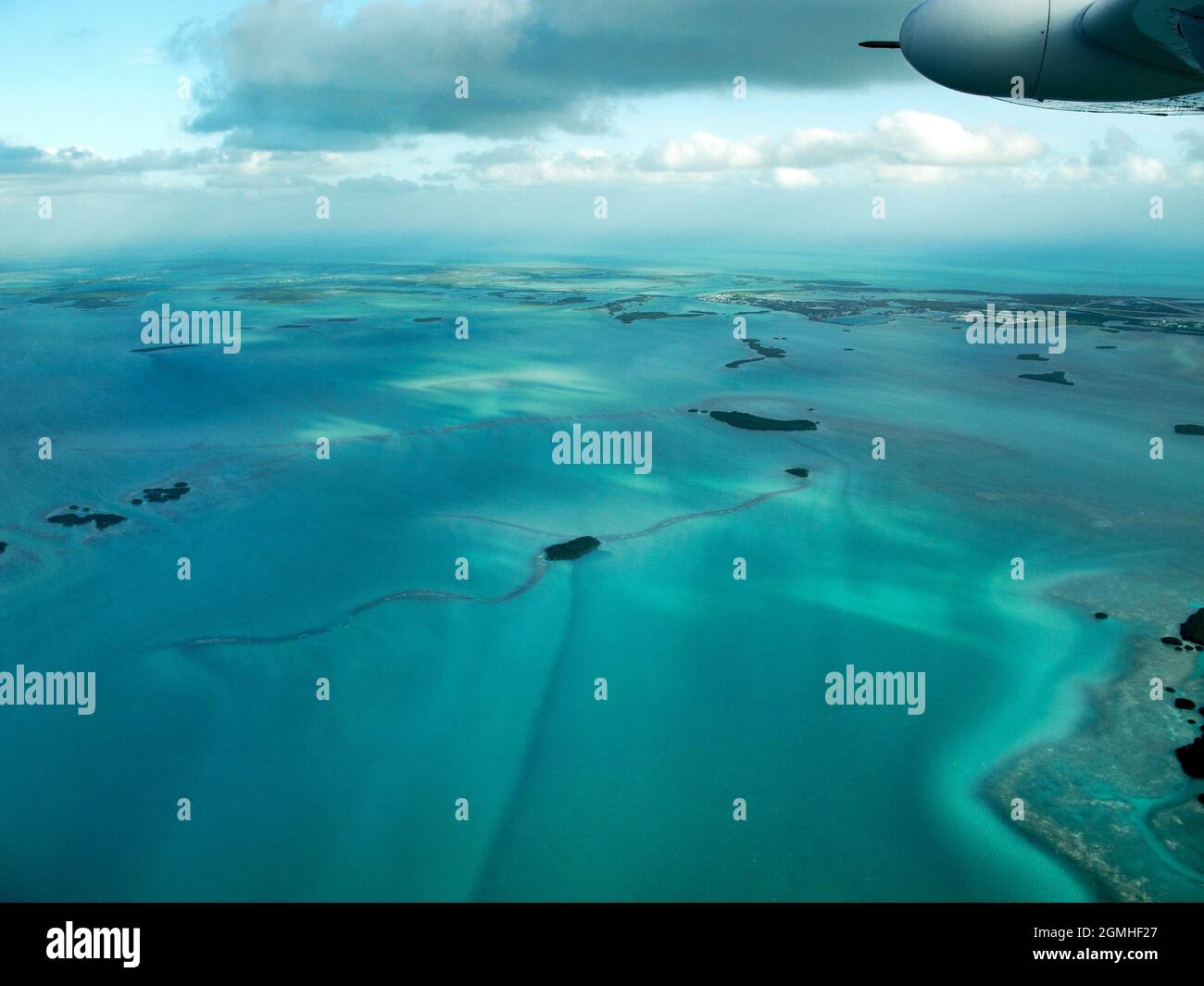 Ocean view from plane Stock Photo - Alamy