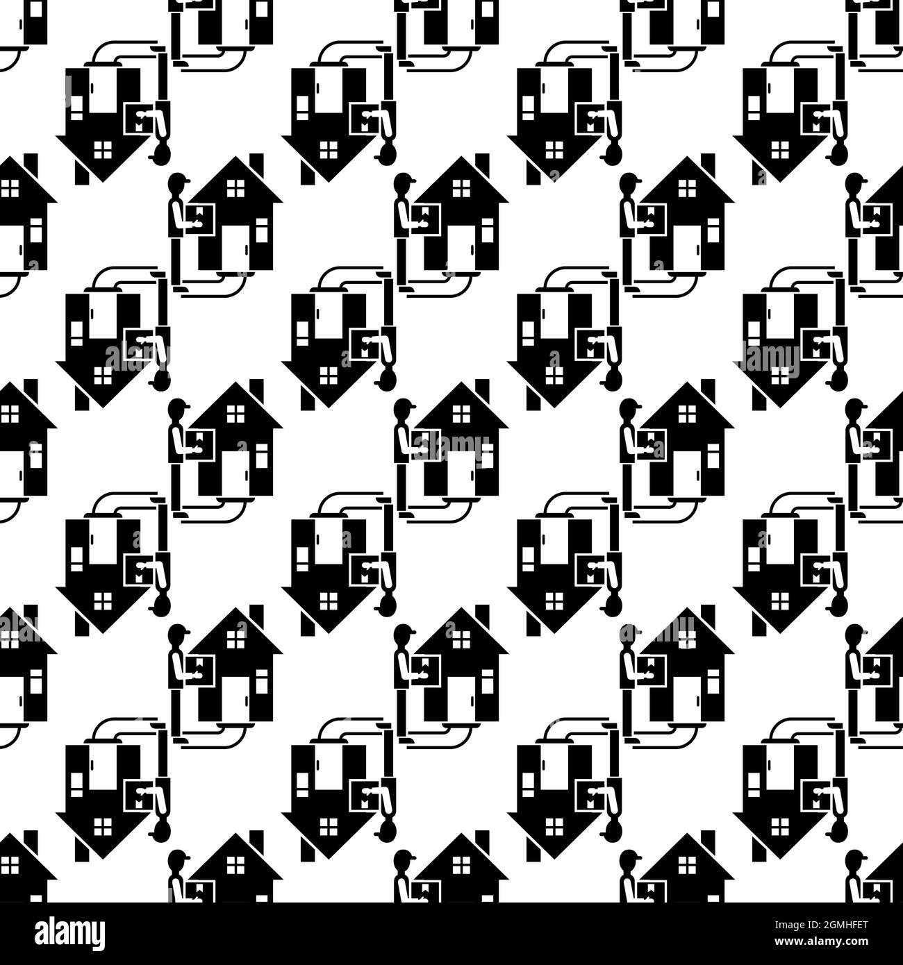 Home parcel delivery pattern seamless background texture repeat ...