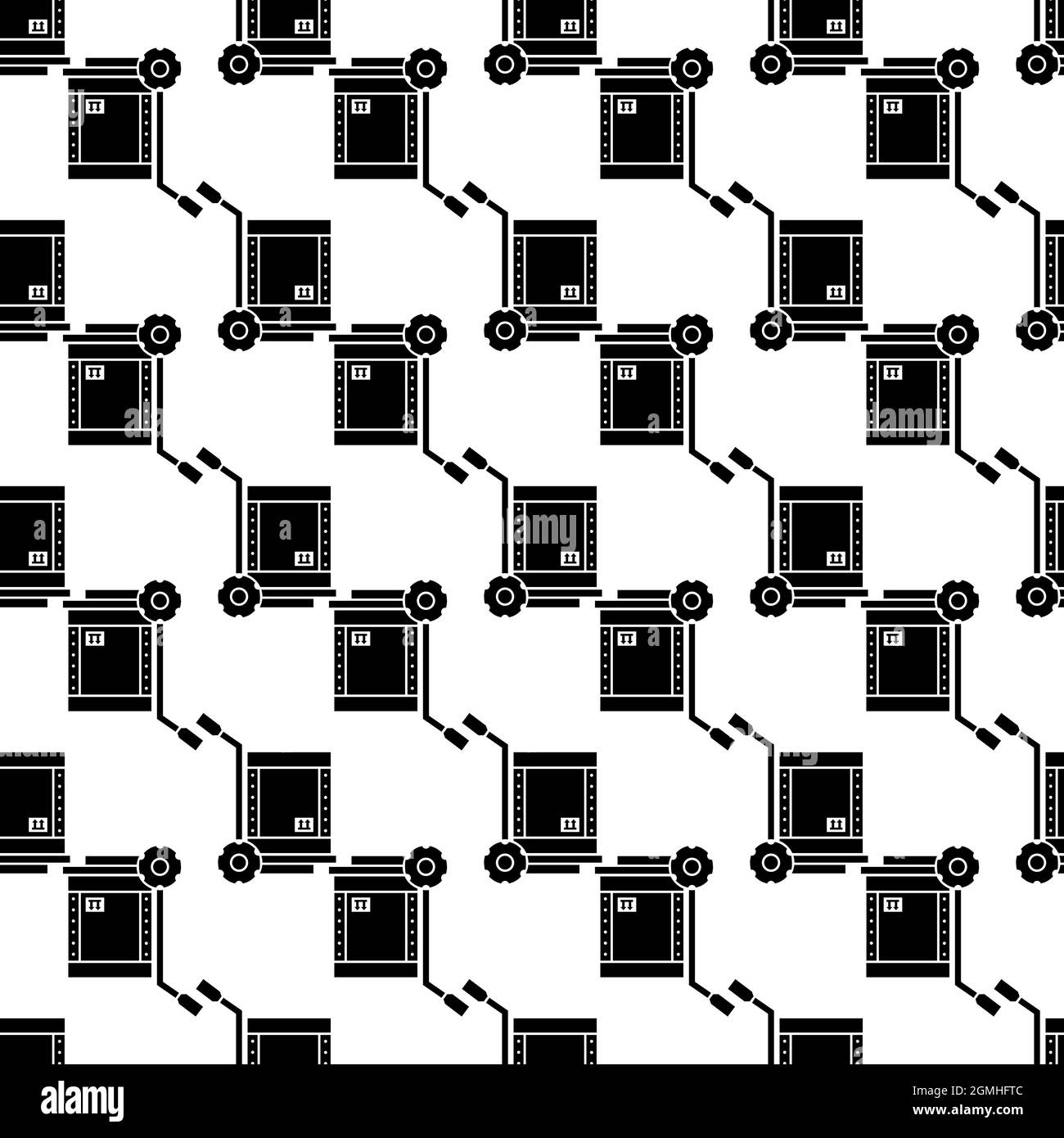 Hand warehouse cart pattern seamless background texture repeat ...