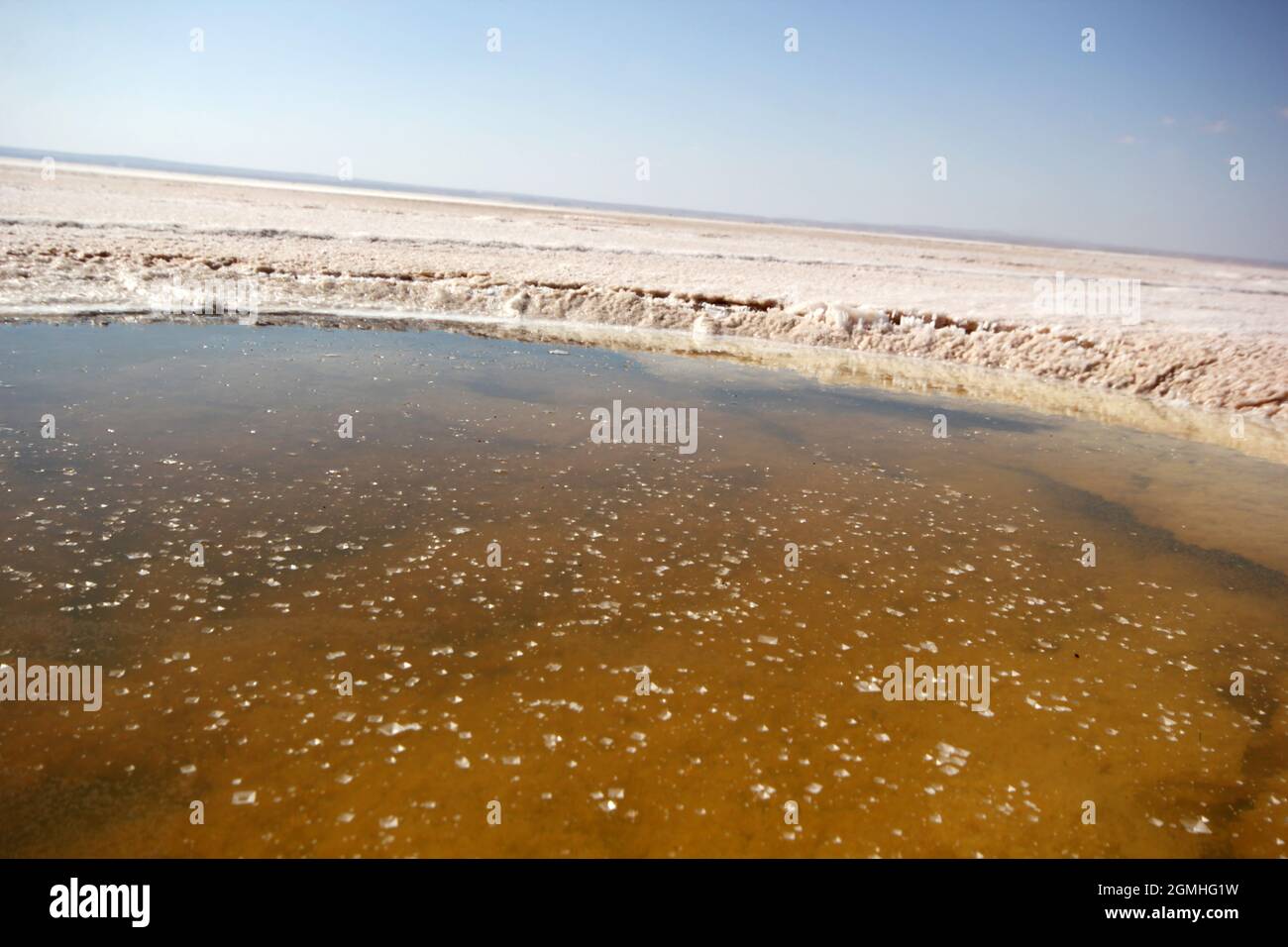 Tuz Golu Turkey. Salt Lake. White salt water Stock Photo - Alamy