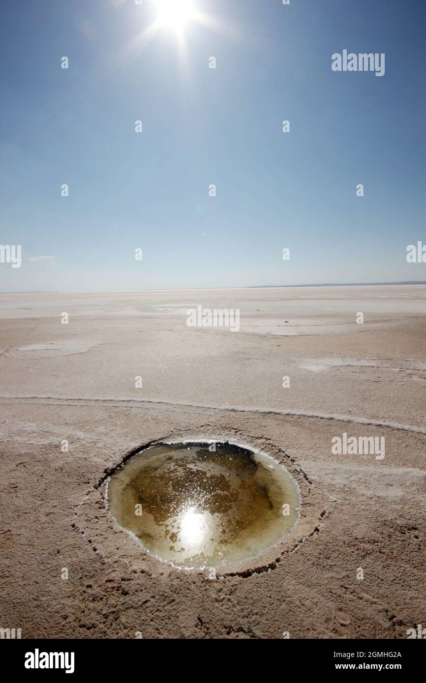 Tuz Golu Turkey. Salt Lake. White salt water Stock Photo - Alamy