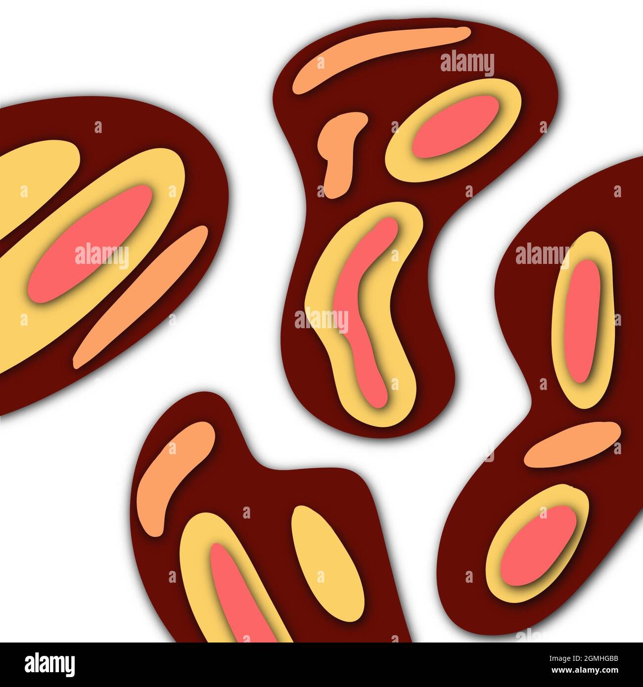 A closeup wallpaper art of an illustration design on an isolated white ...