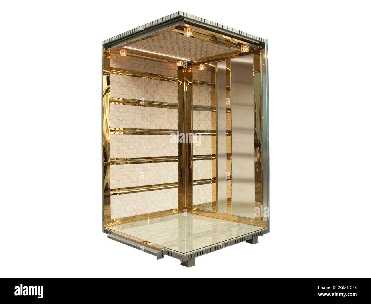 Modern elevator stainless steel Cut Out Stock Images & Pictures - Alamy