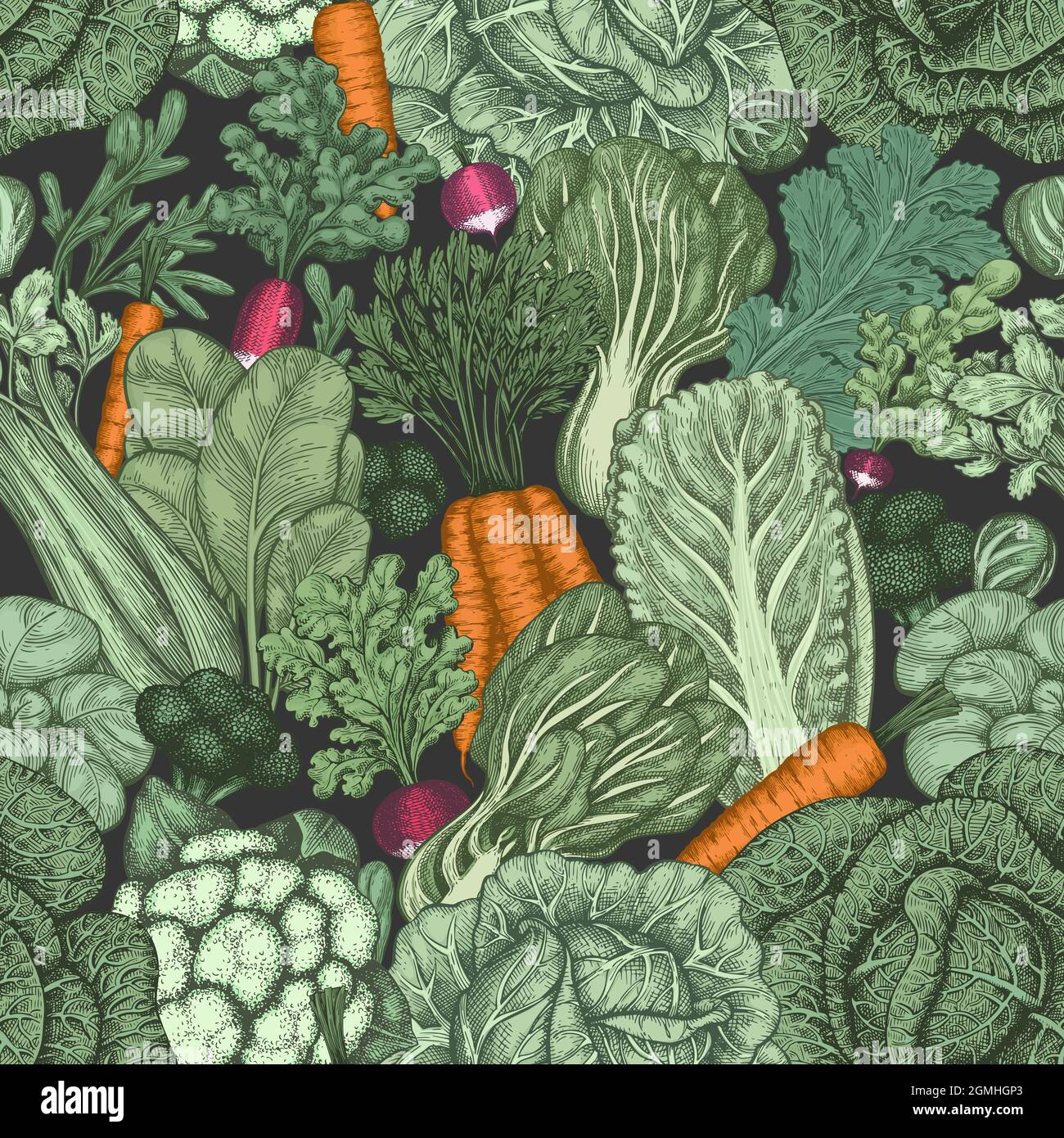 Vintage Vegetable Wallpaper