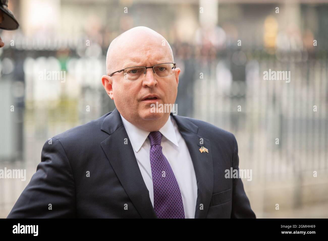 Acting US ambassador Philip T Reeker, arriving to attend a service of ...