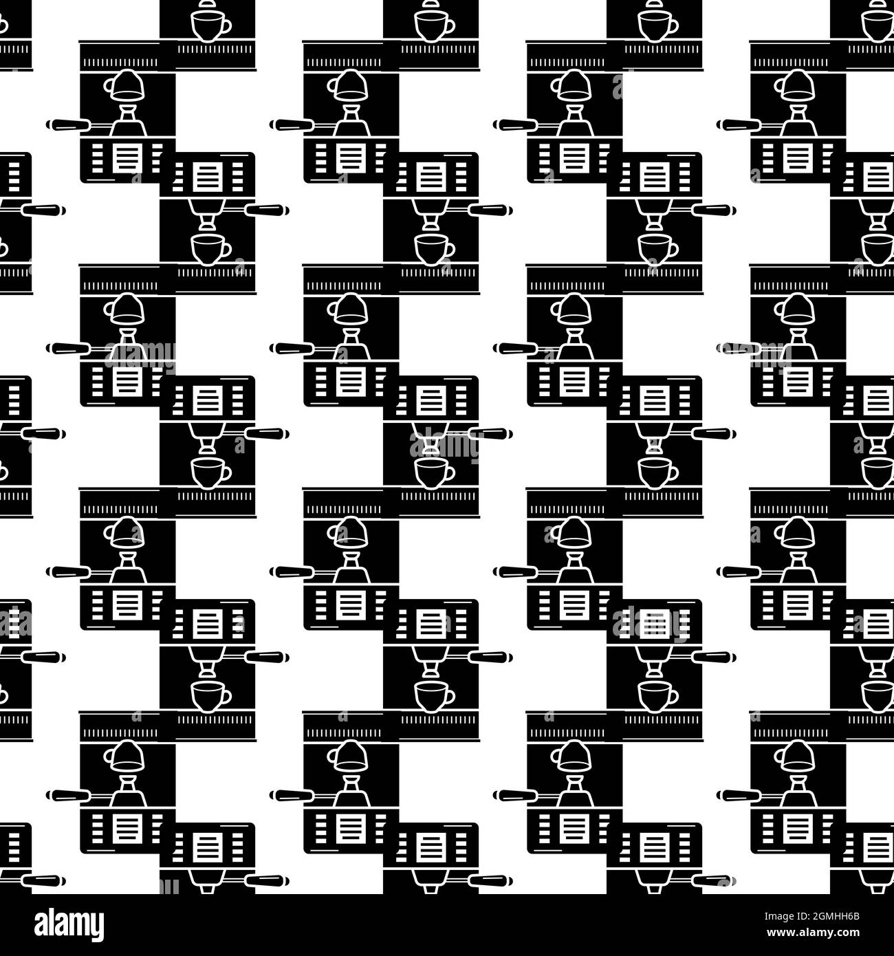 Espresso coffee maker pattern seamless background texture repeat ...