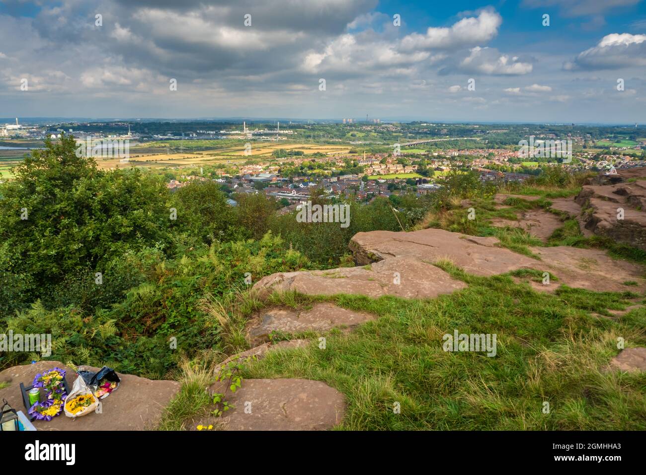 Enjoy breathtaking panoramic views from the rocky summit of Helsby Hill ...