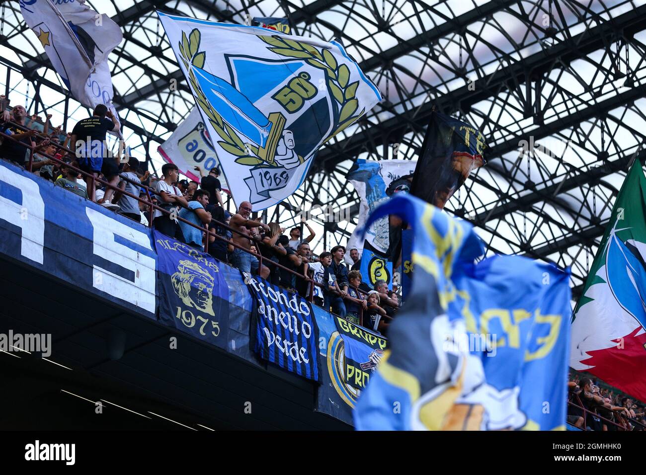 Inter milan flags san siro hi-res stock photography and images - Alamy
