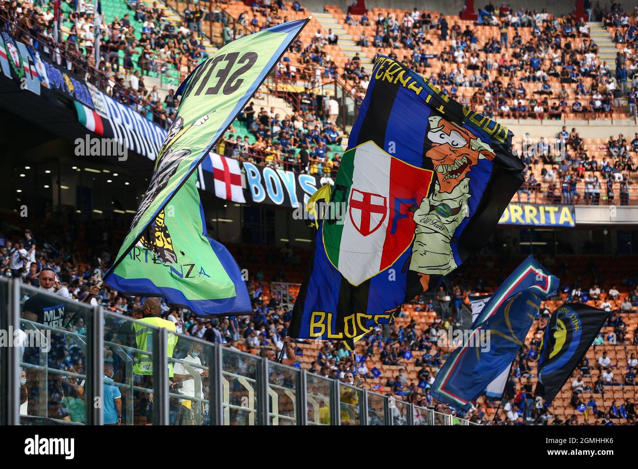 Inter milan flags san siro hi-res stock photography and images - Alamy