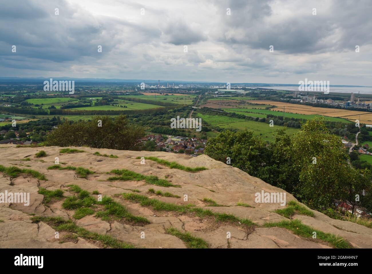 Enjoy breathtaking panoramic views from the rocky summit of Helsby Hill ...