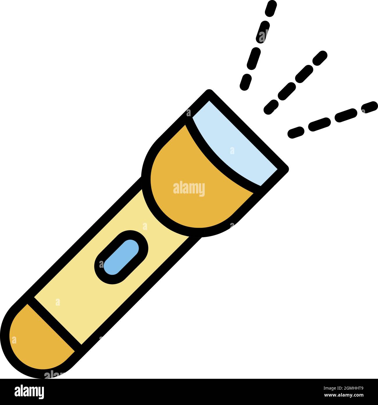 Safety helmet flashlight icon Cut Out Stock Images & Pictures - Alamy