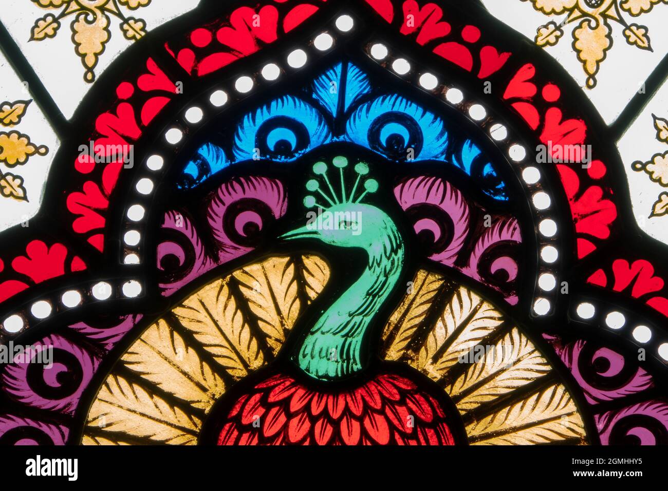 Stained Glass window, St Peter's Church, Dunton, Norfolk Stock Photo ...