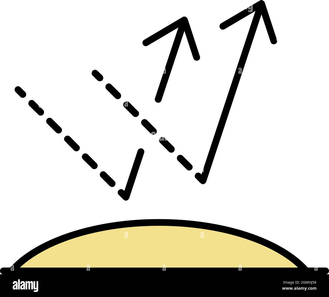 Body reflect sun rays icon. Outline body reflect sun rays vector icon ...