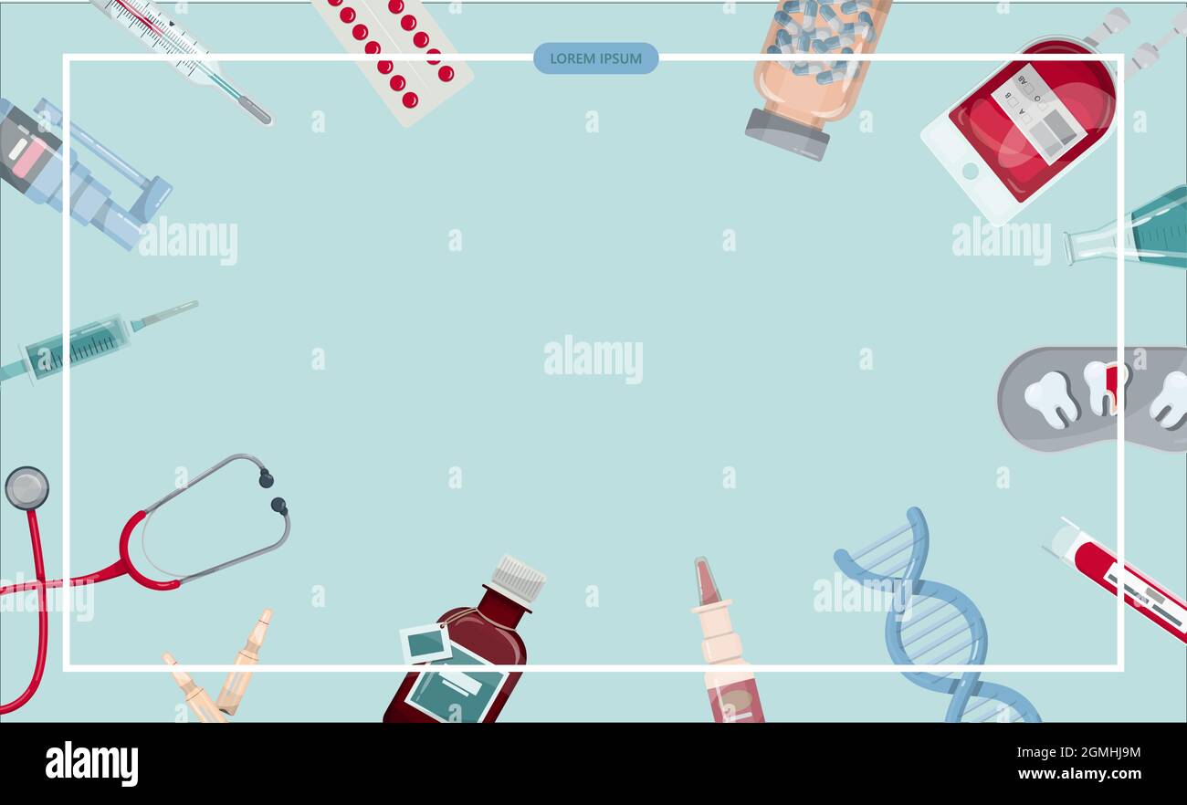 Vector medical banner. Pharmacy template for hospitals, advertising ...