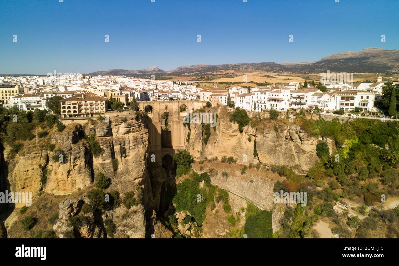 Aerial view of Ronda, Malaga, Andalusia, Spain Stock Photo - Alamy