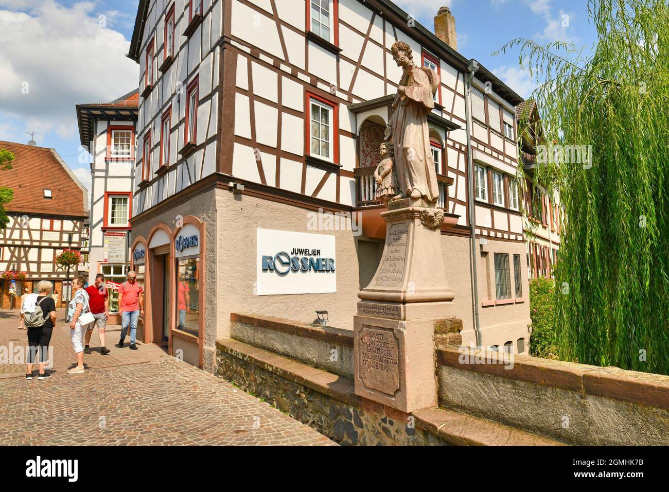 Bensheim, Germany - August 2021: Statue of Catholic missionary and ...