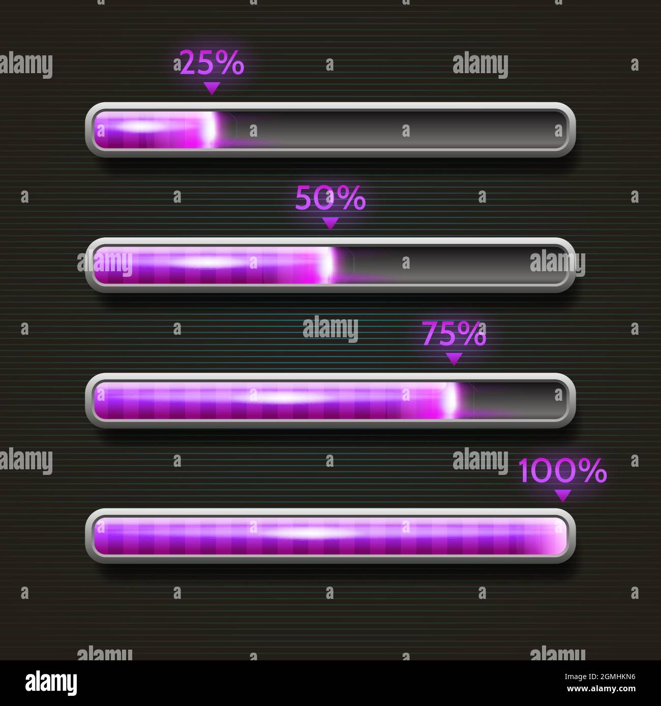 Pink progress bar, loading, template for app interface Stock Vector ...