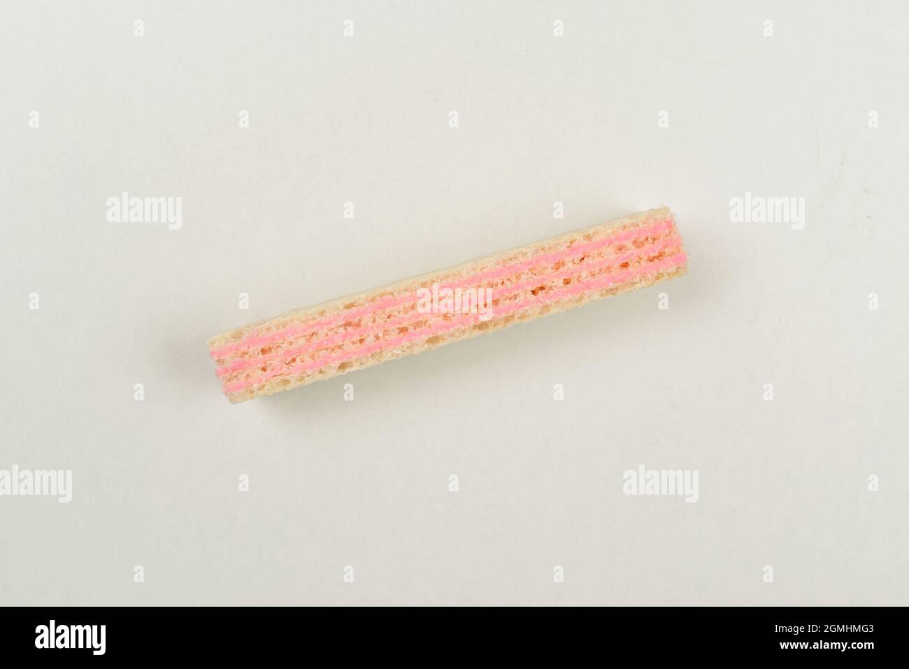 pink wafer on white background Stock Photo - Alamy