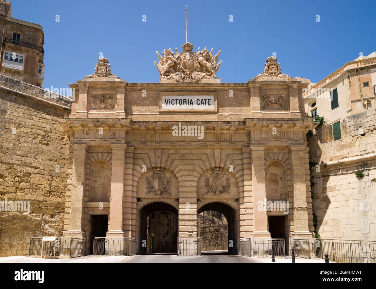 The Victoria Gate of Malta's capital Valletta, one of the view ways to ...
