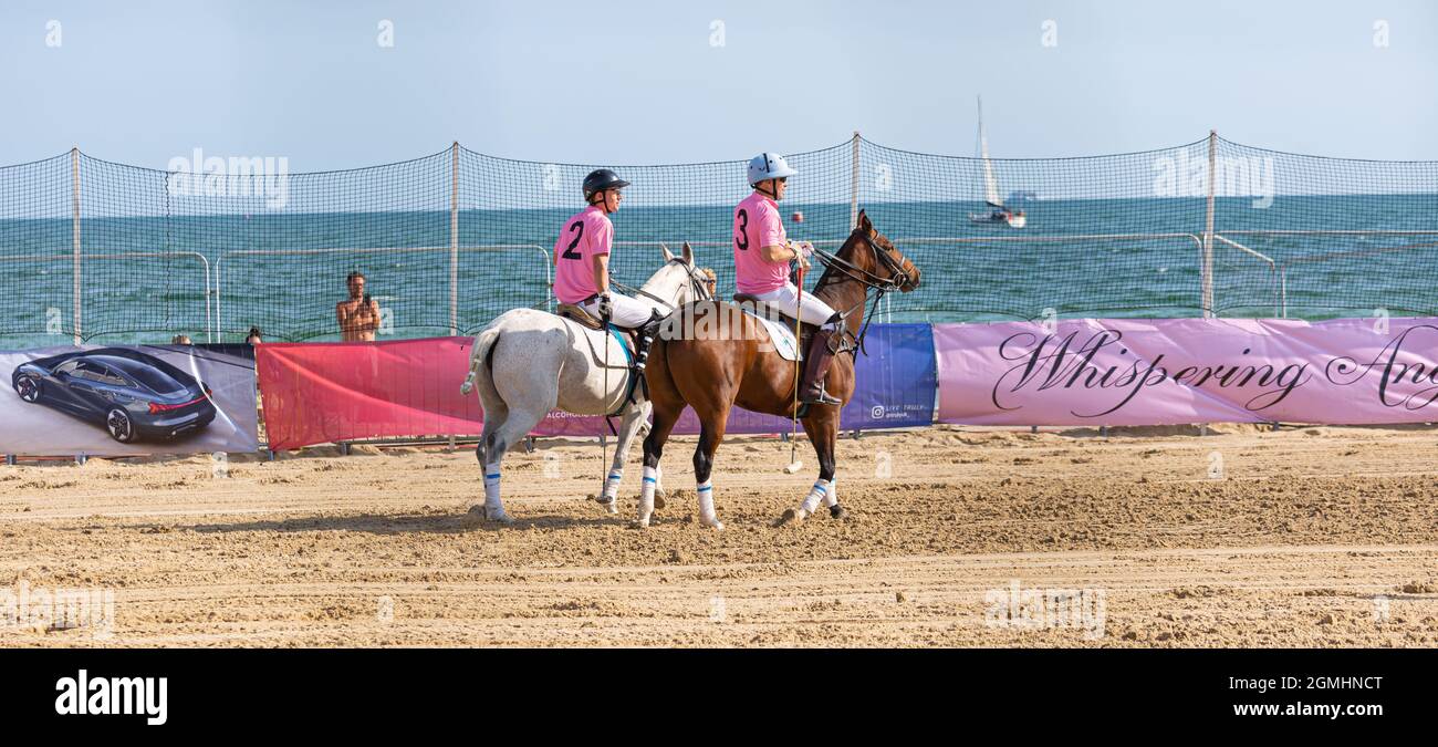 British Sand polo Event Held on Sandbanks Beach, Poole Dorset UK Stock ...