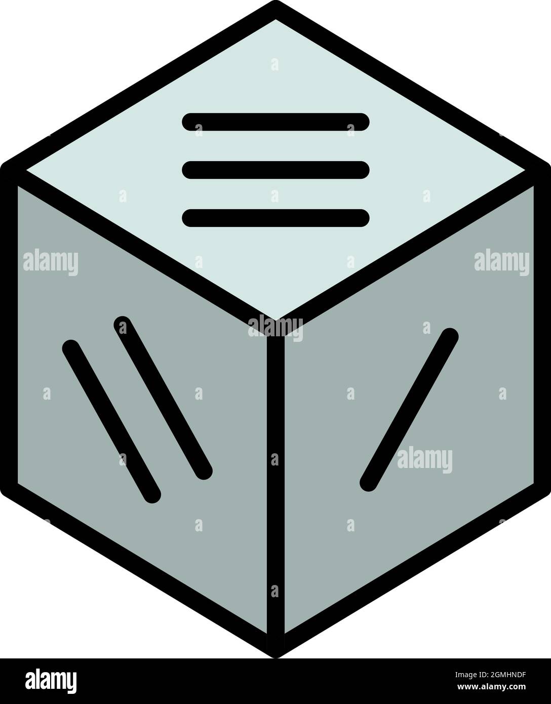 Line dice icon. Outline line dice vector icon color flat isolated Stock ...