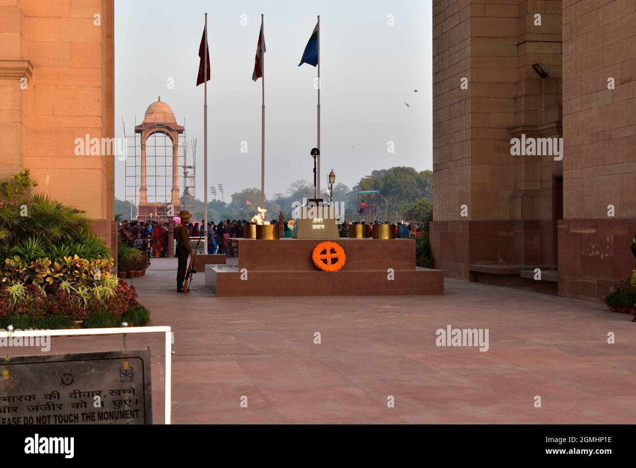 New Delhi, India, 12 January 2020:- Amar Jawan jyoti india gate Stock ...