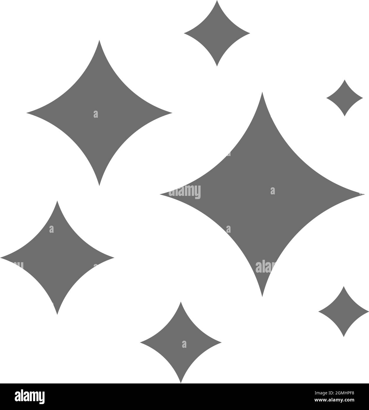 Cosmos stars grey icon. Isolated on white background Stock Vector Image ...