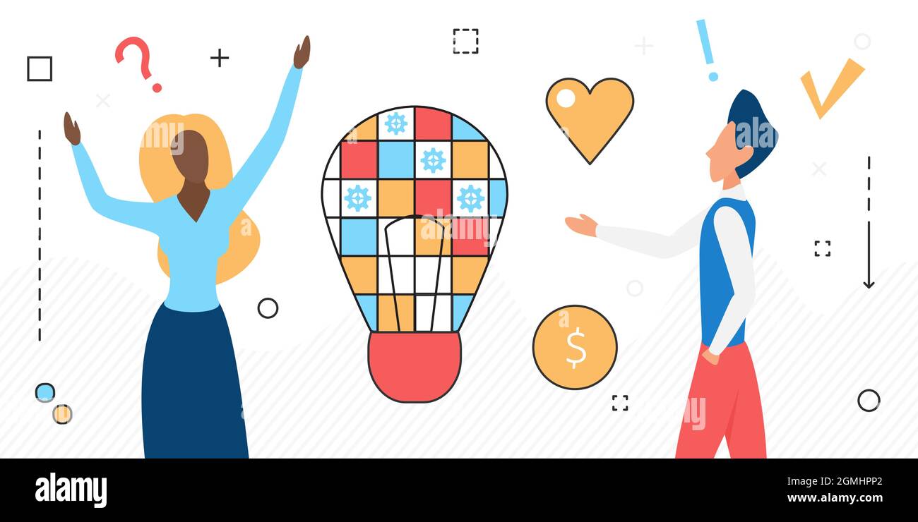 Business success creative idea, lightbulb project concept vector ...