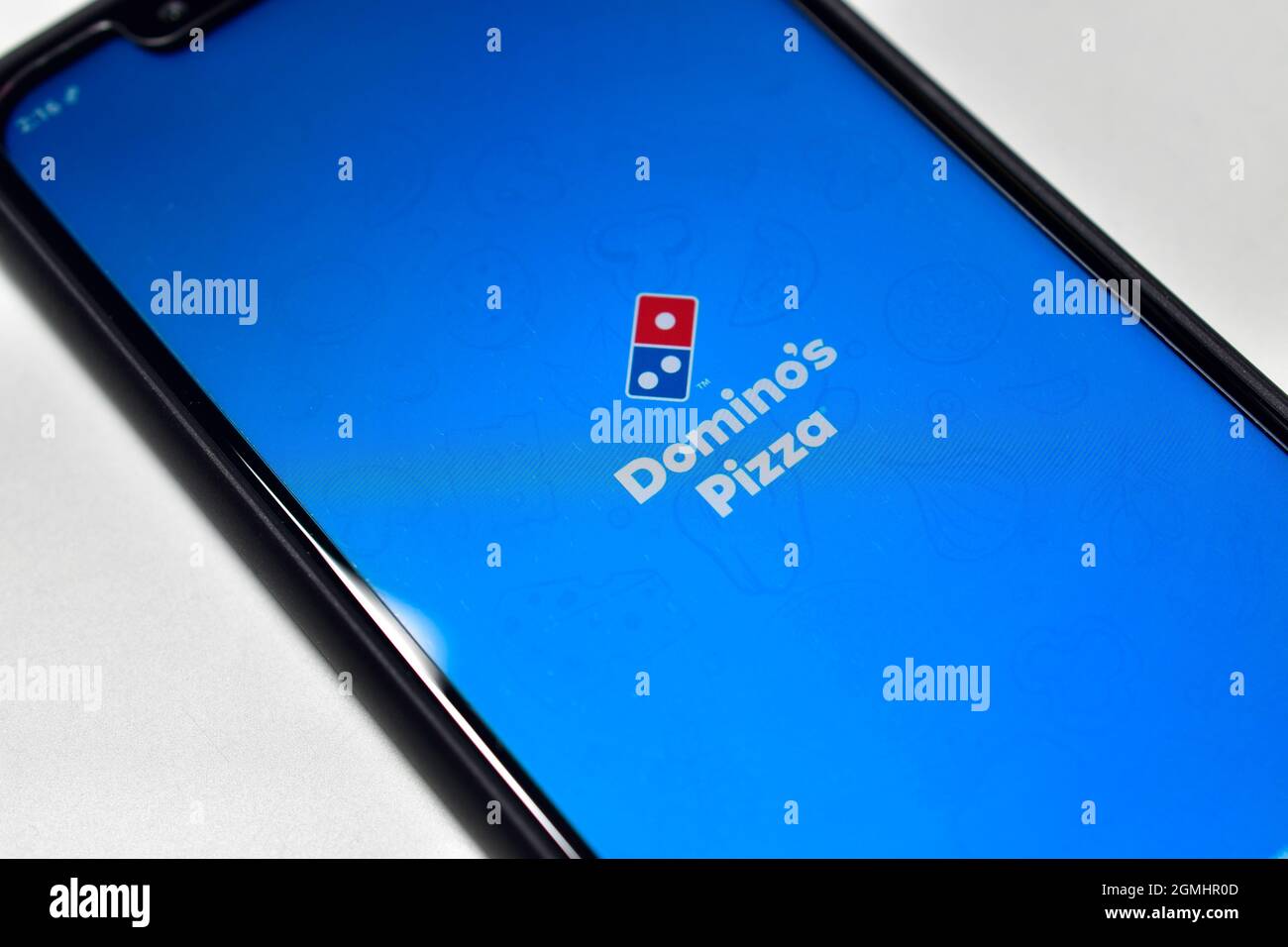 New Delhi, India, 16 January 2020:- Domino logo on smartphone, online ...