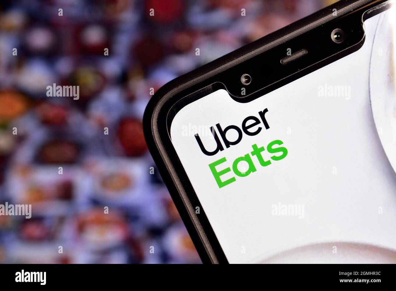 New Delhi, India, 16 January 2020:- Uber Eats Logo on Smartphone, food ...