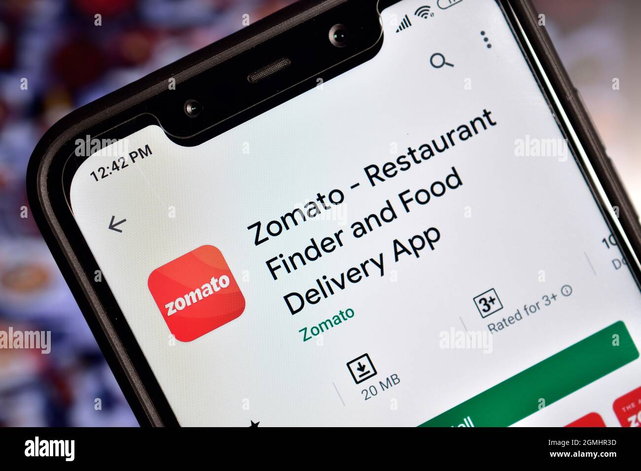 New Delhi, India, 16 January 2020:- Zomato App on Smartphone ...