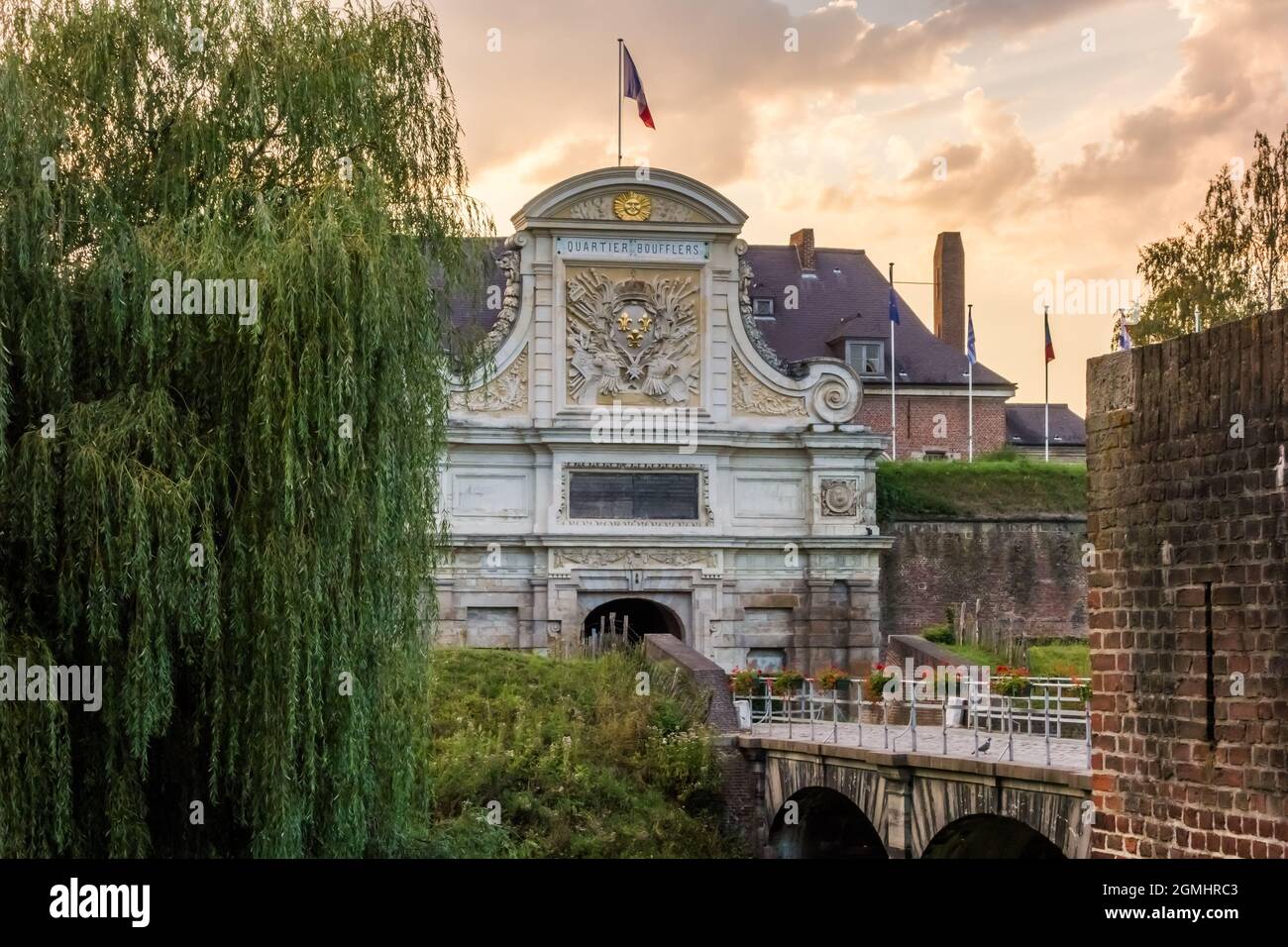 LILLE, FRANCE - SEPTEMBER 5: The historic gate to the Quartier ...