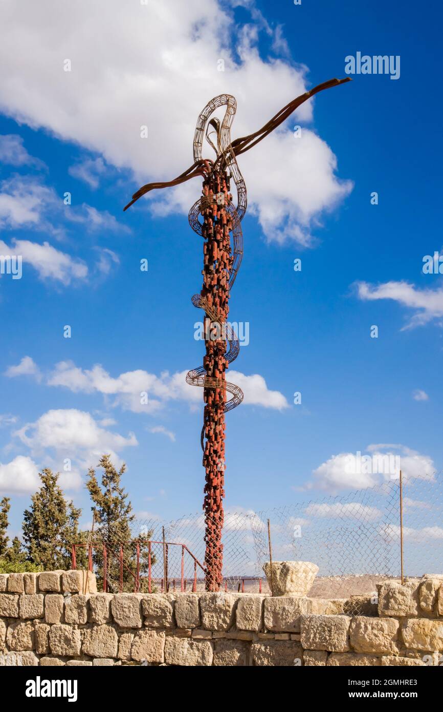 The serpentine cross sculpture (the Brazen Serpent created by Italian ...