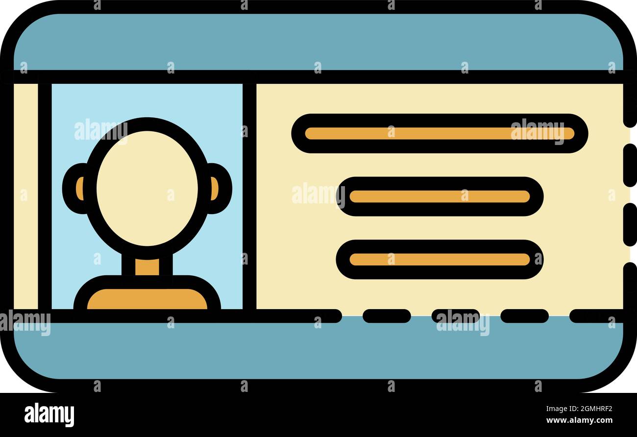 Modern driver license icon. Outline modern driver license vector icon ...