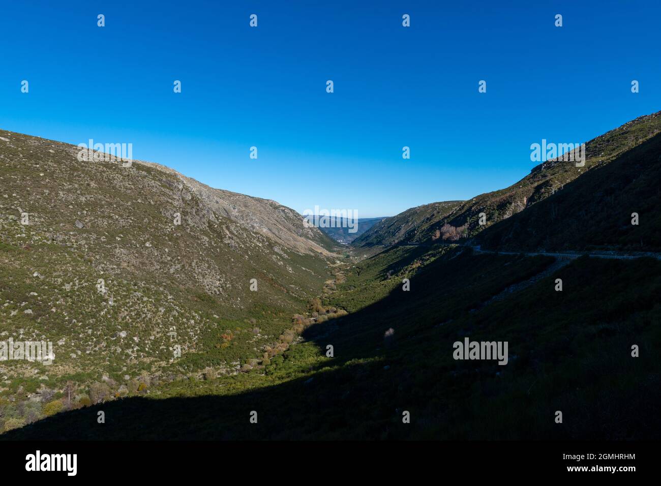 View of the Zezere Glacier Valley (Vele Glacial do Zezere) at the Serra ...