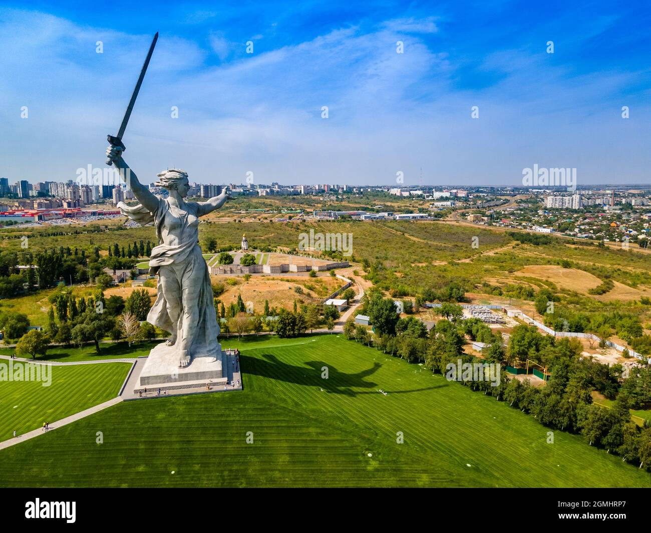 Russia, Volgograd - August 27, 2021: Sculpture Motherland Calls ...
