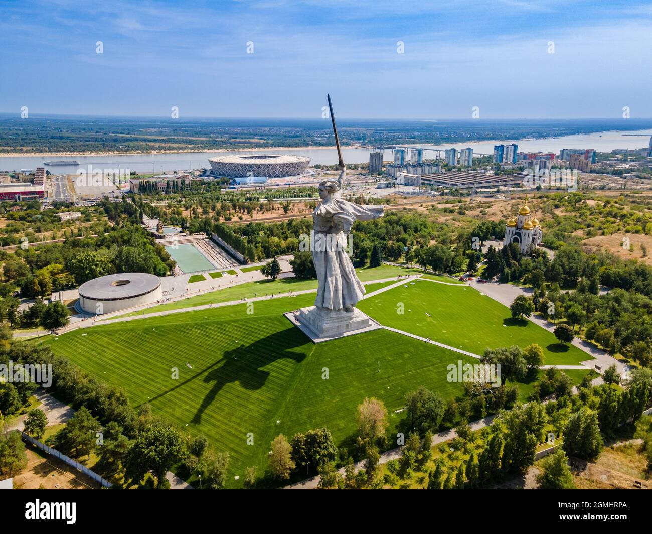 Russia, Volgograd - August 27, 2021: Sculpture Motherland Calls ...