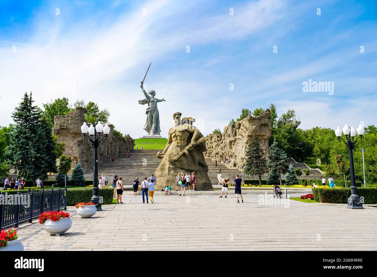 Russia, Volgograd - August 27, 2021: Sculpture Motherland Calls ...