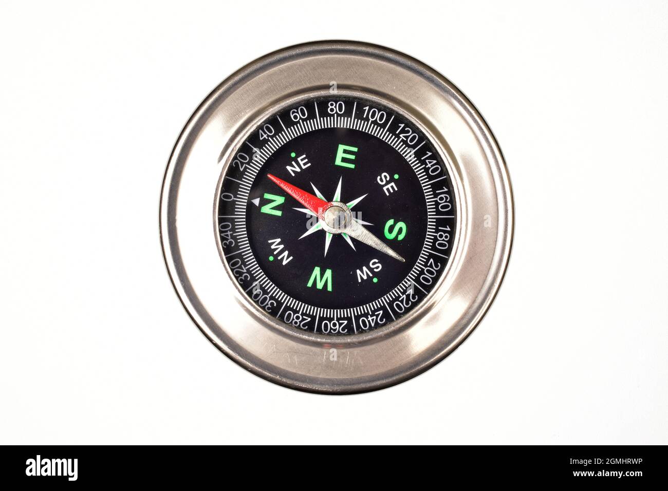 Compass Isolated on White Background with Clipping Path Stock Photo - Alamy