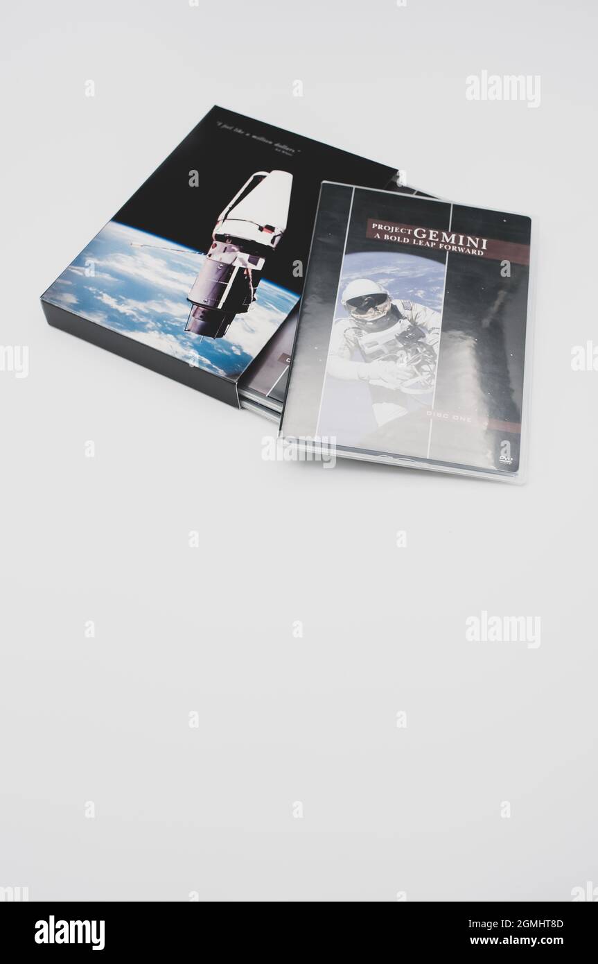 NASA Gemini program documentary on DVD media Stock Photo - Alamy