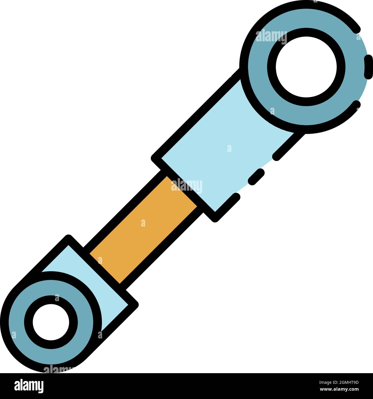 Car shock absorber icon. Outline car shock absorber vector icon color ...