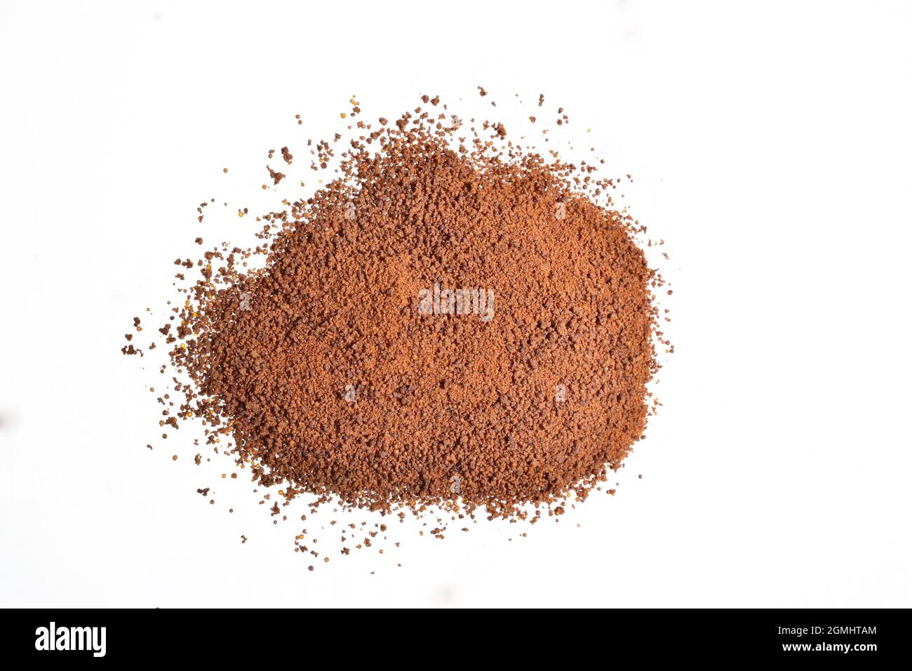 Grounded Coffee Bean Isolated on White Background Stock Photo - Alamy