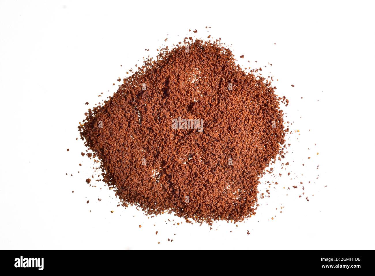 Grounded Coffee Powder Isolated on White Background Stock Photo - Alamy
