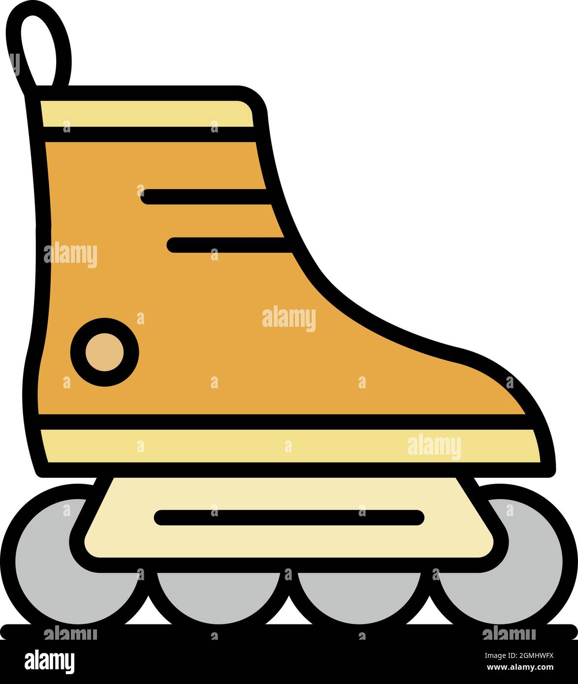 Sport inline skates icon. Outline sport inline skates vector icon color ...