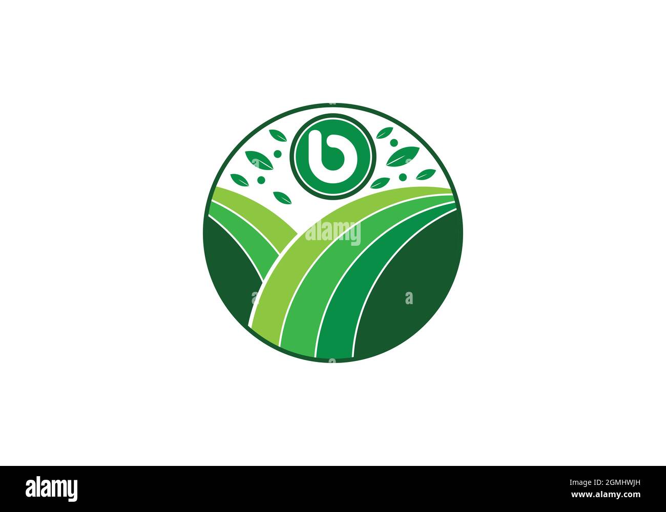 Eco-friendly Natural Initial "b" letter logo design Vector Templet ...