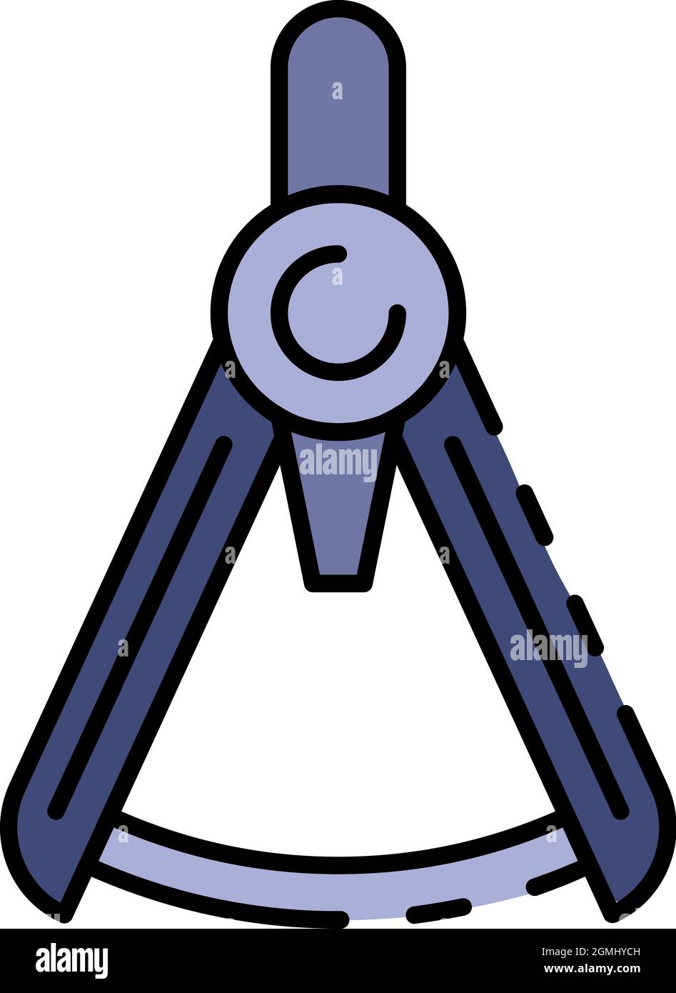 Architectural compass icon. Outline architectural compass vector icon ...