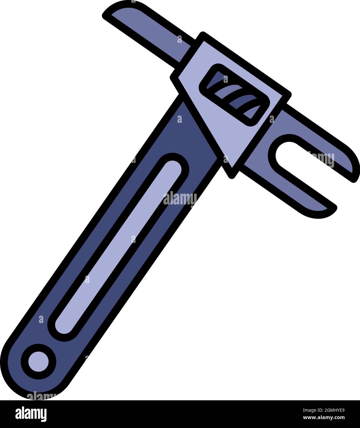 Architectural key icon. Outline architectural key vector icon color ...
