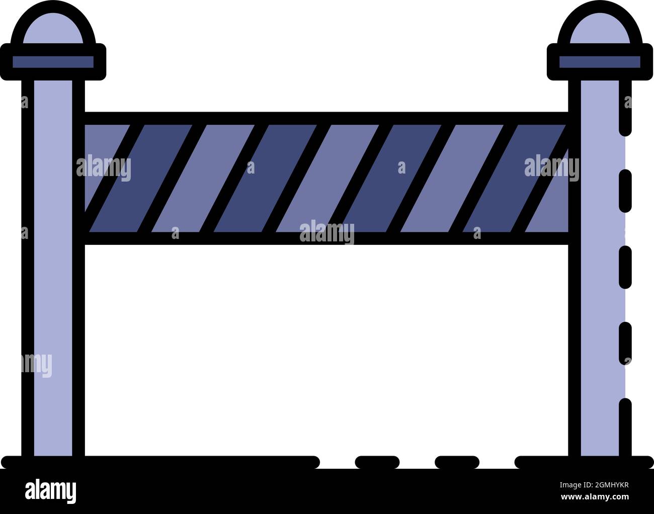 Construction barrier icon. Outline construction barrier vector icon ...